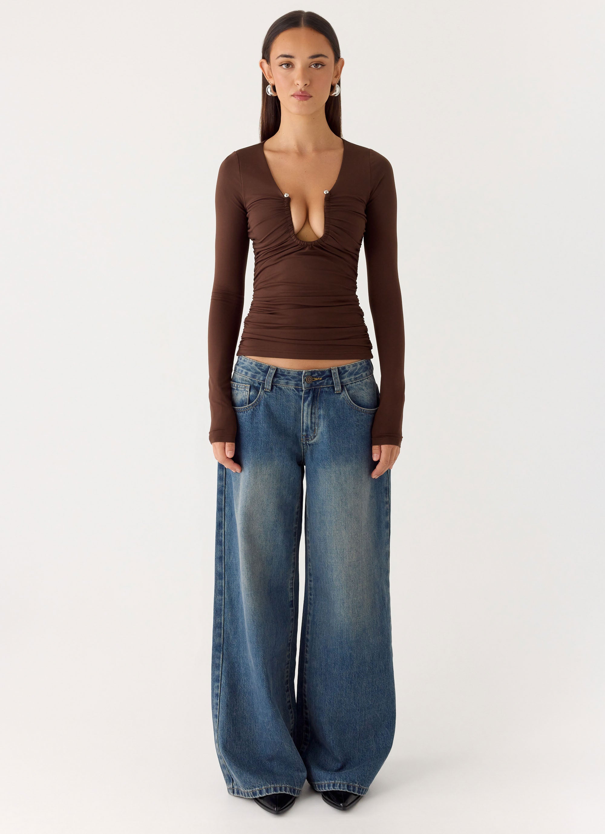 Francis Long Sleeve Top - Chocolate – Peppermayo