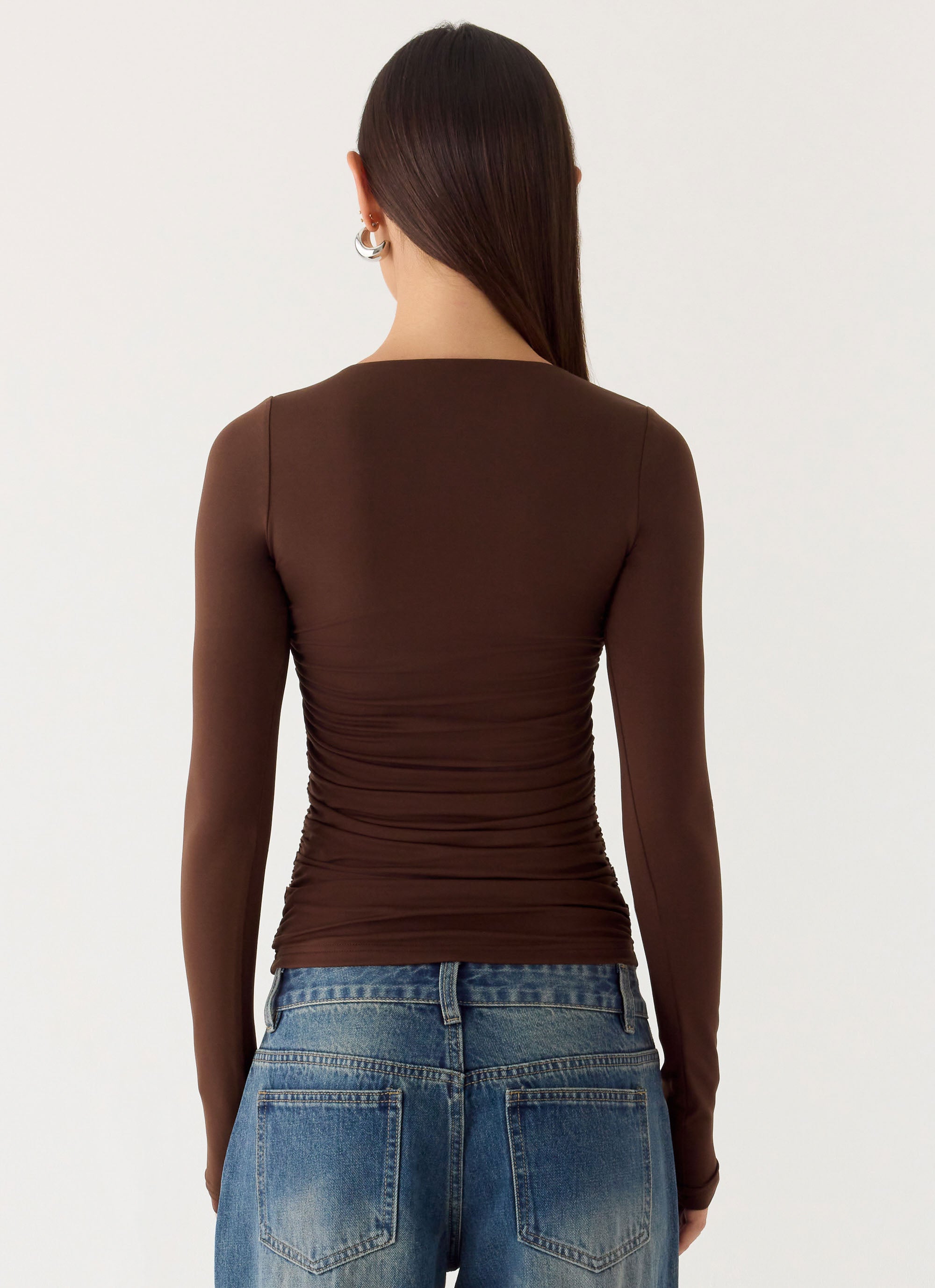 Francis Long Sleeve Top - Chocolate – Peppermayo