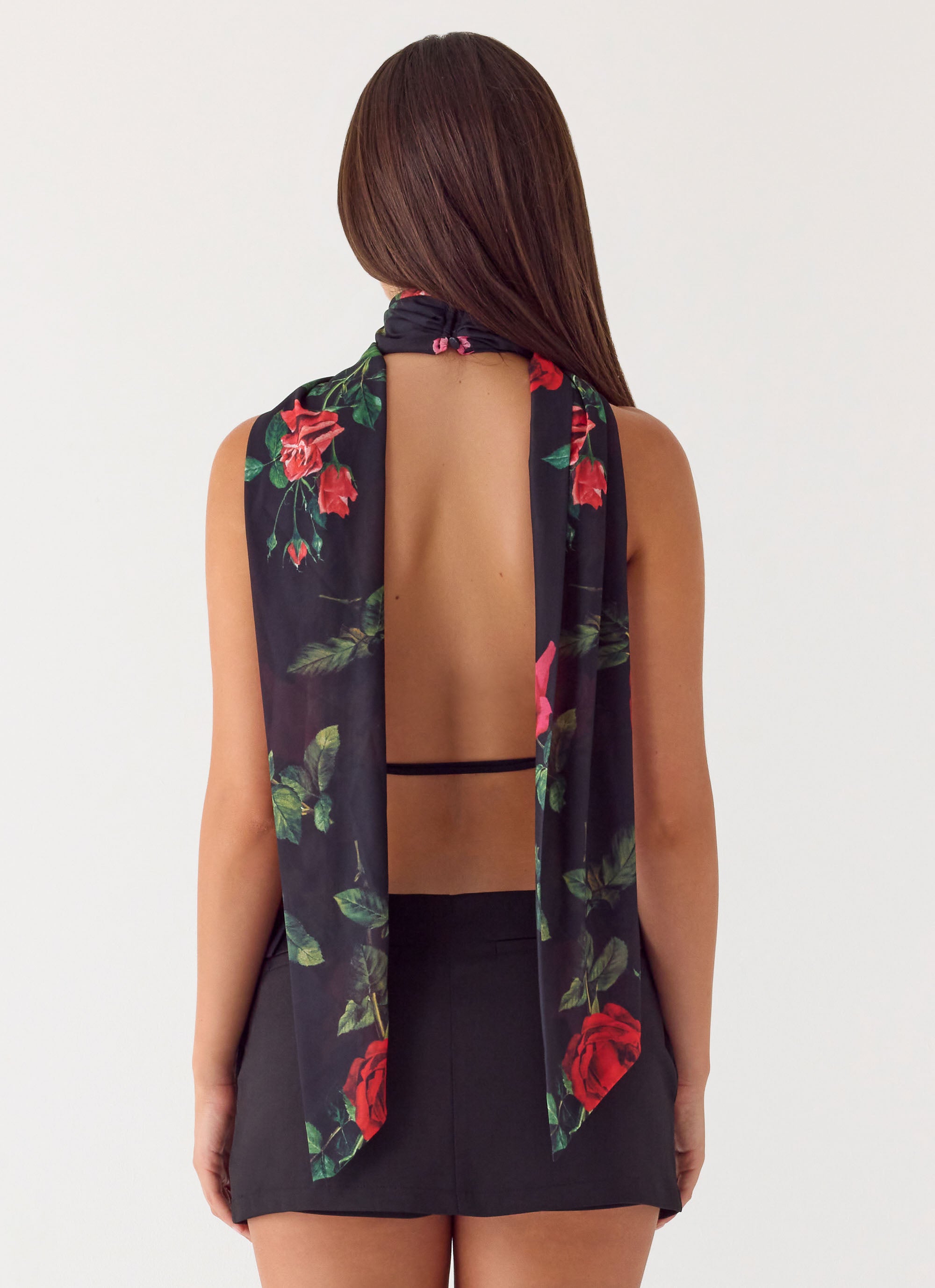 Get Me Halter Backless Top - Midnight Bloom – Peppermayo