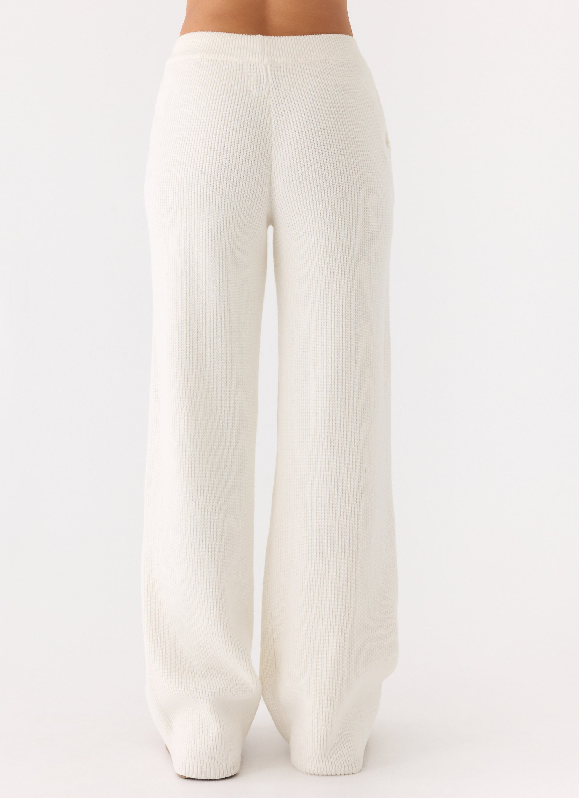 Harrison Low Rise Knit Pants - Ivory – Peppermayo