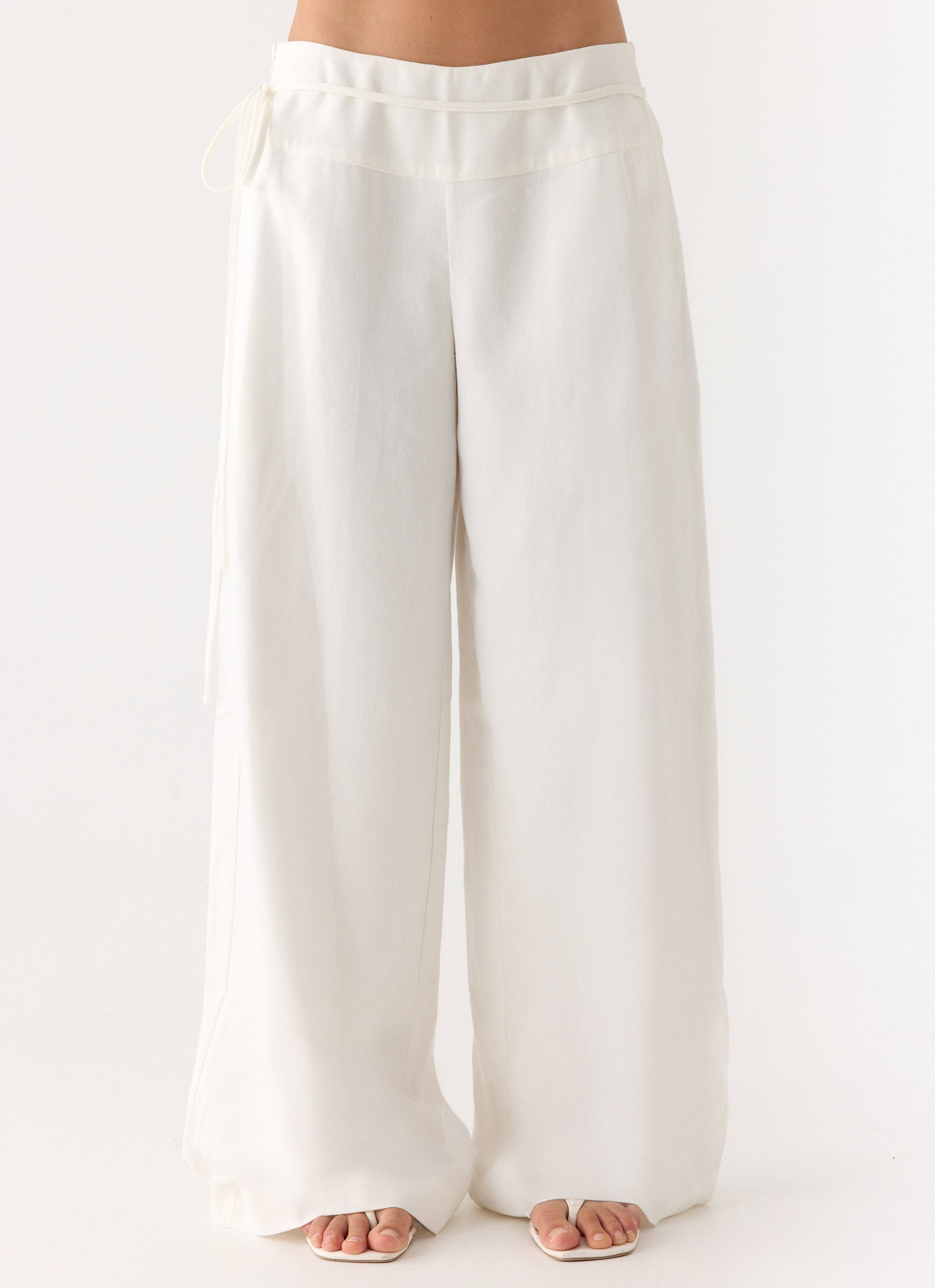 Isobel Linen Pants - White – Peppermayo