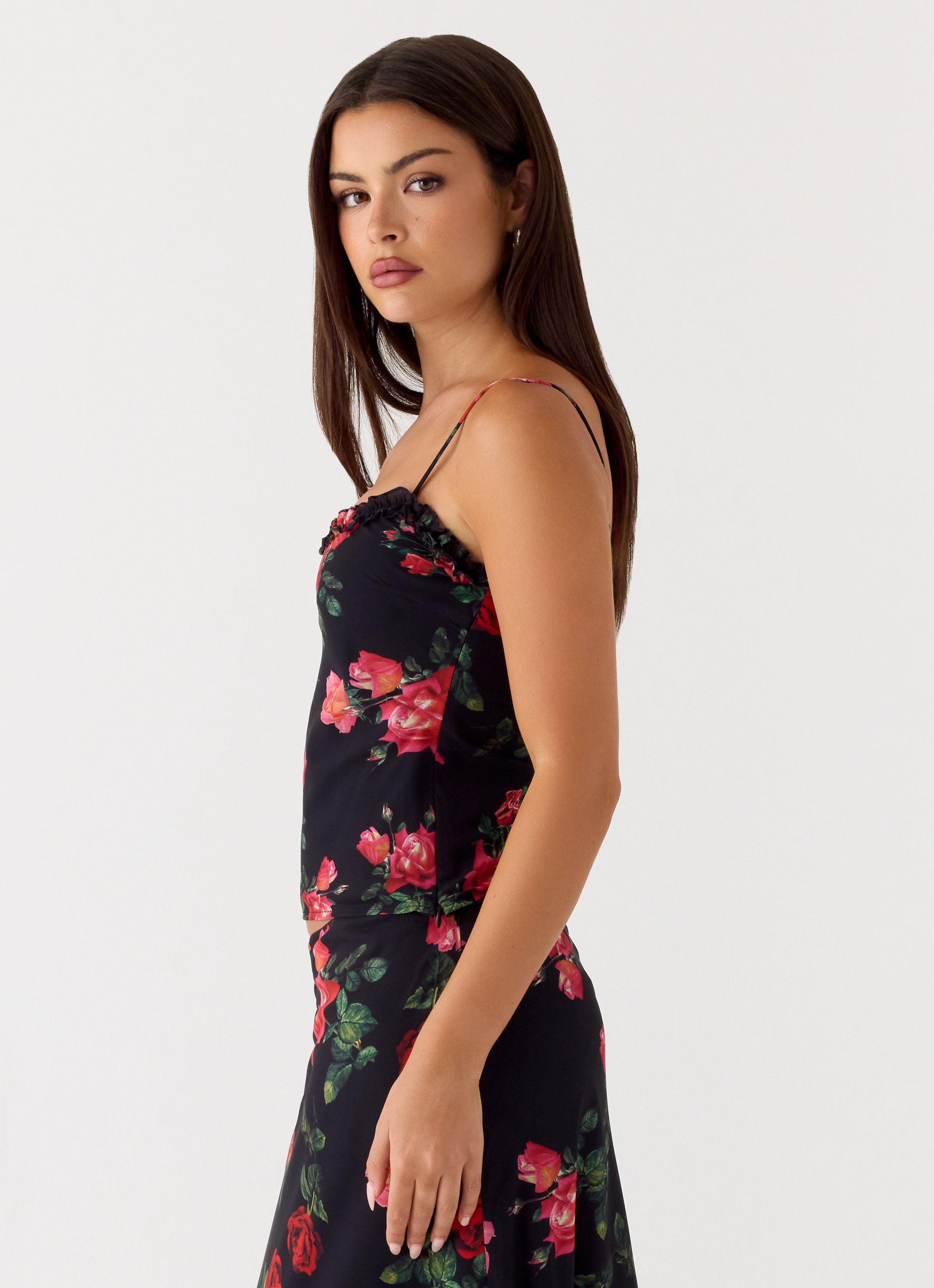 Kahlo Top - Midnight Bloom – Peppermayo