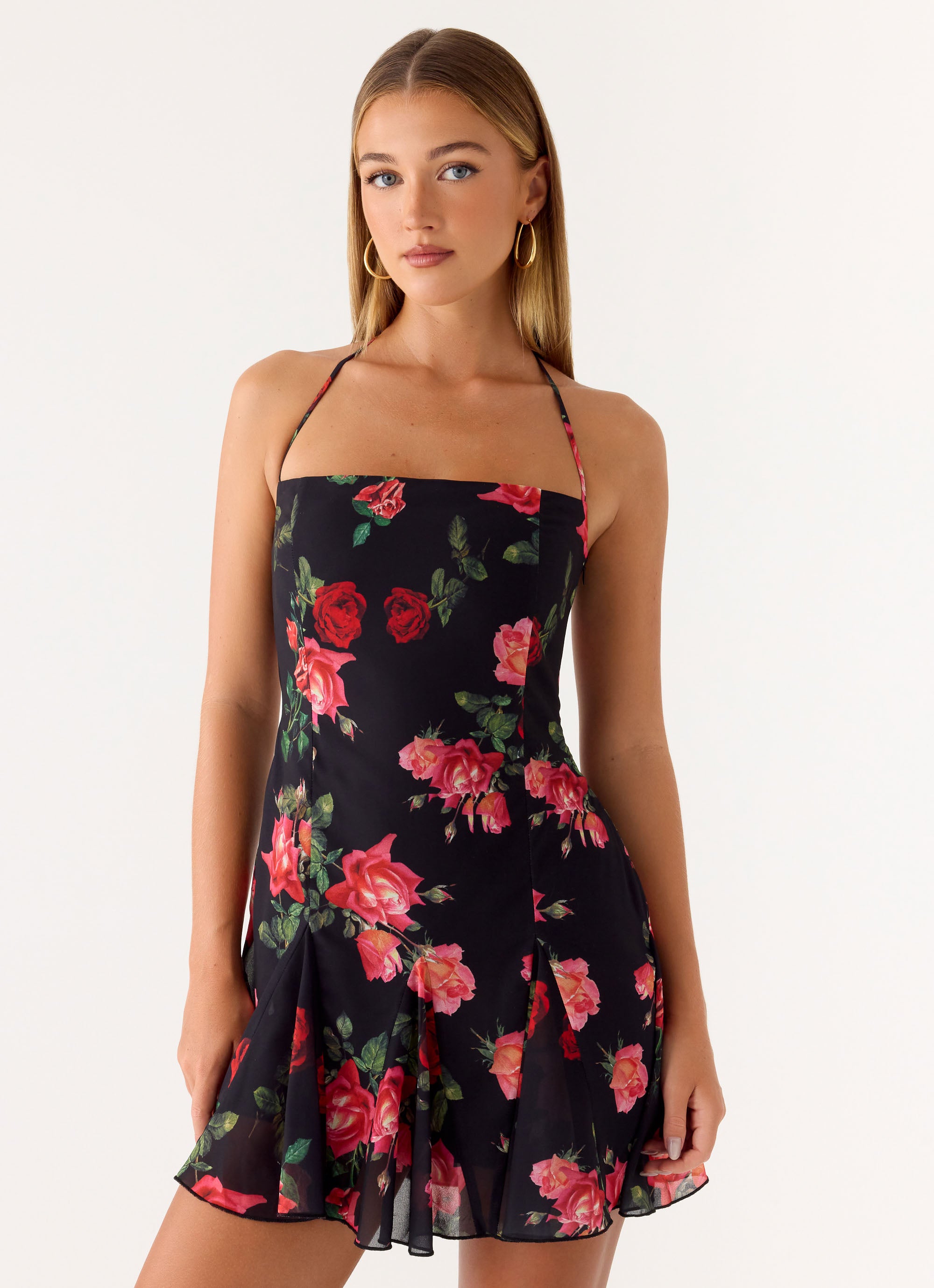 Nikyta Mini Dress - Midnight Bloom – Peppermayo